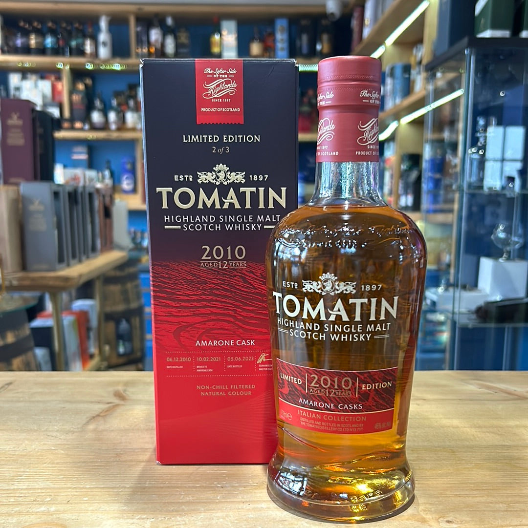 Tomatin The Italian Collection 2010 Aged 12 Years Amarone Cask 70cl 46
