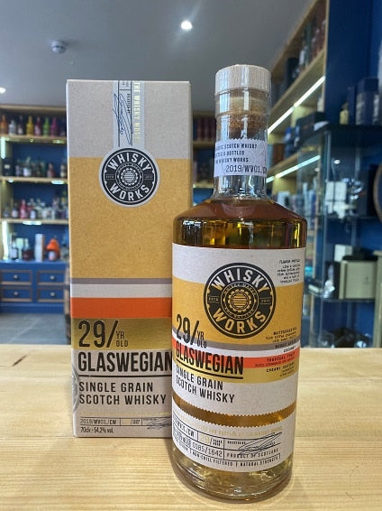Whisky Works Glaswegian 29 Year Old Single Grain Scotch Whisky 70cl 54